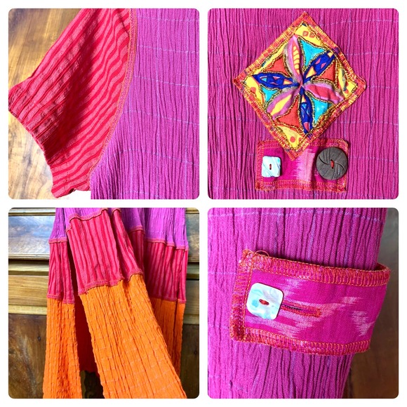 Charity | Dresses | Vintage Smocked Bohemian Hippie Maxi Dress By ...